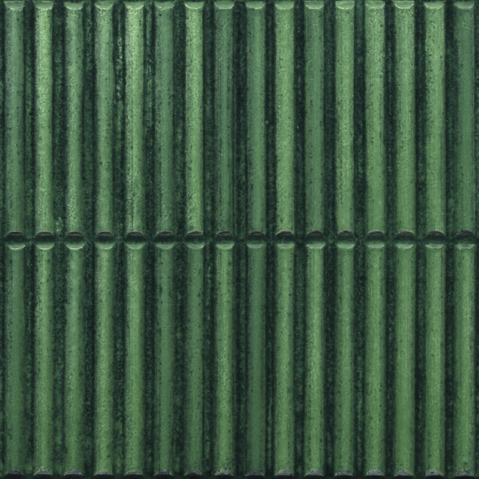 Faience verte - Homey Stripes green glossy